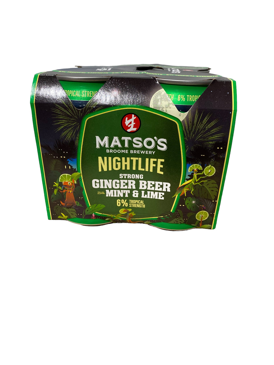 Matsos Nightlife 6% Mint & Lime Ginger Beer Cans 4PK – Liquor Shed