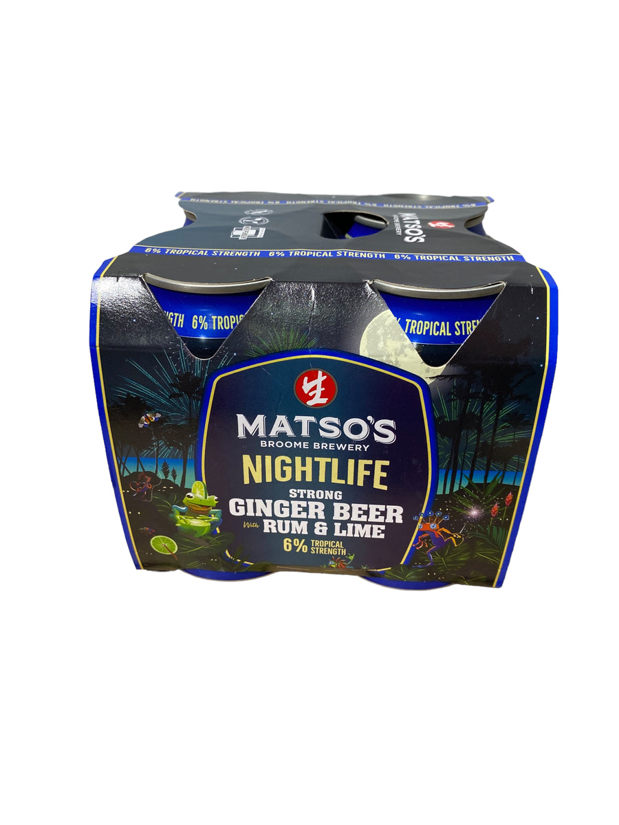 Matsos Nightlife 6% Rum & Lime Ginger Beer 4pk – Liquor Shed