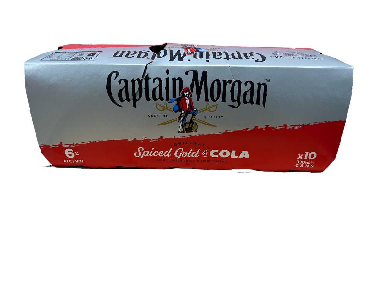 Captain Morgan & Cola Cans 10PK – Liquor Shed
