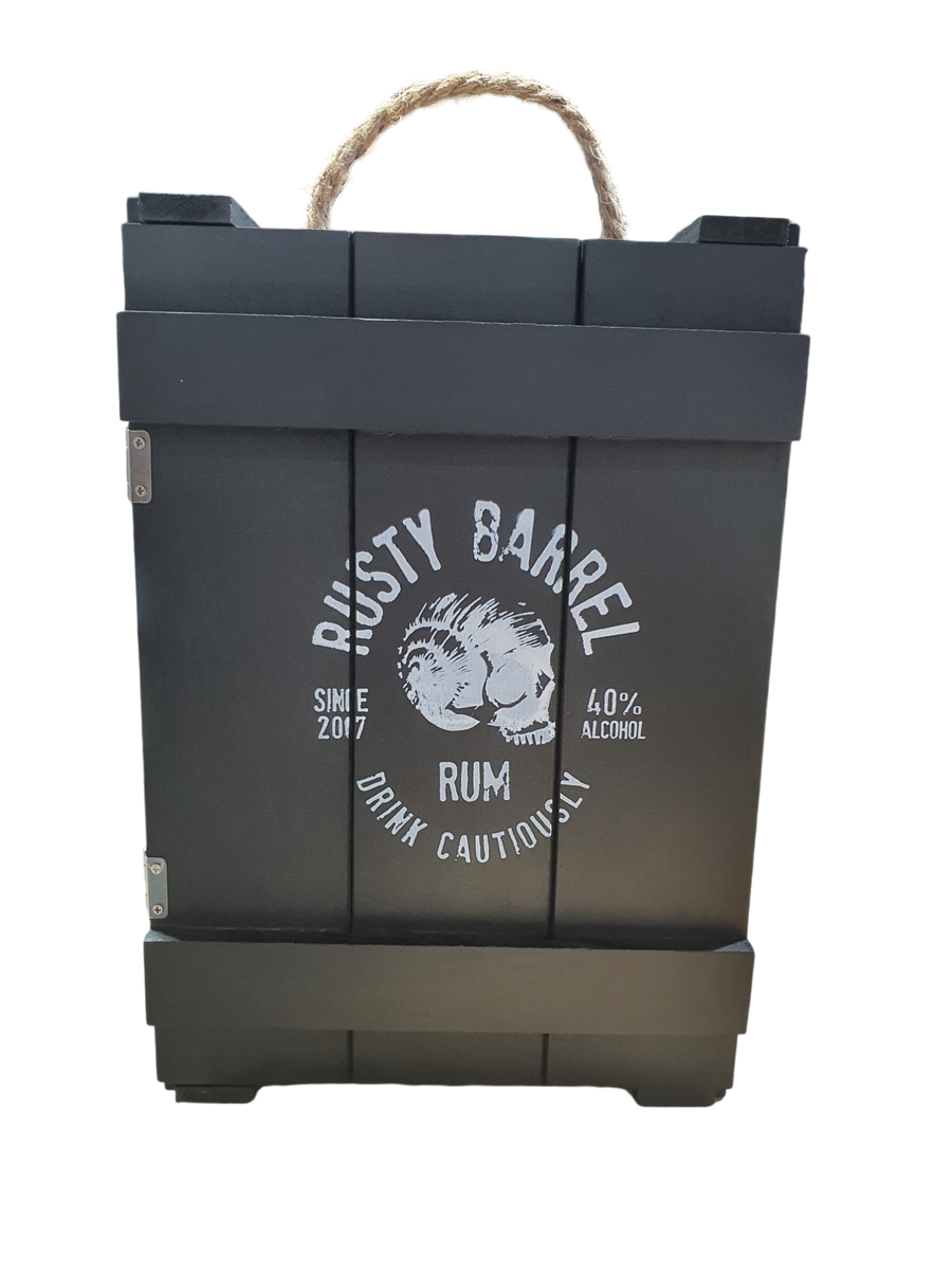 Rusty Barrel Spiced Rum 700ml Gift Crate – Liquor Shed