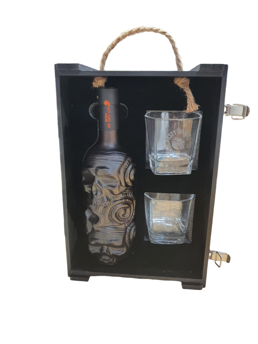Rusty Barrel Spiced Rum 700ml Gift Crate – Liquor Shed