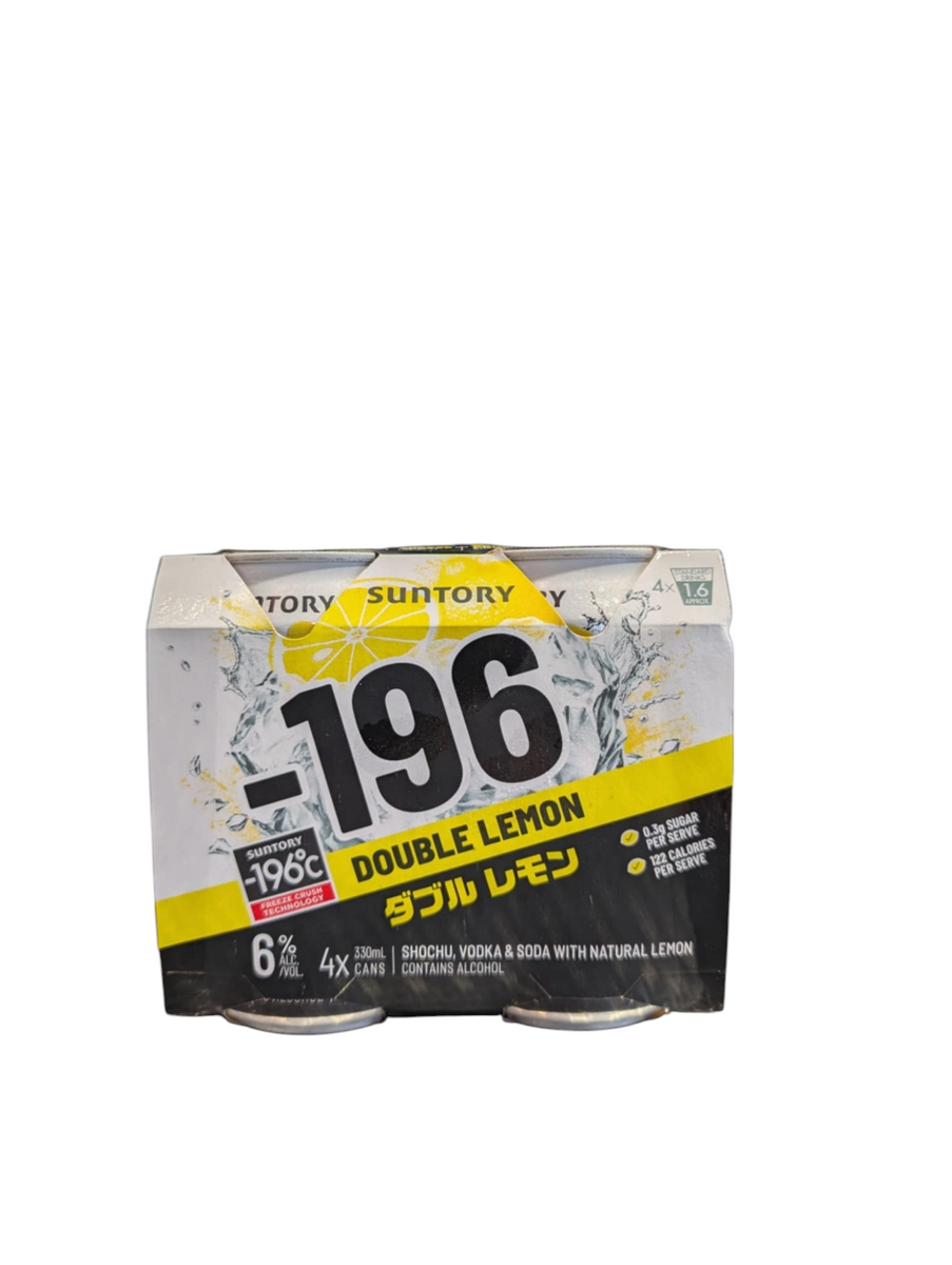 Suntory -196 Double Lemon RTD 330ml Cans 4PK – Liquor Shed