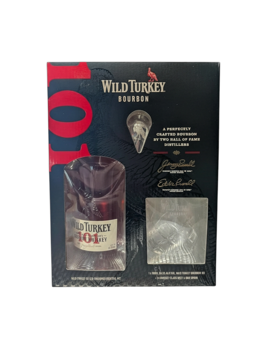Wild Turkey 101 Bourbon 700ml Old Fashioned Cocktail Gift Pack – Liquor ...